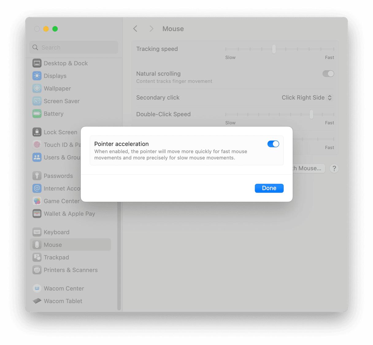 How to turn off mouse acceleration on Mac step by step
